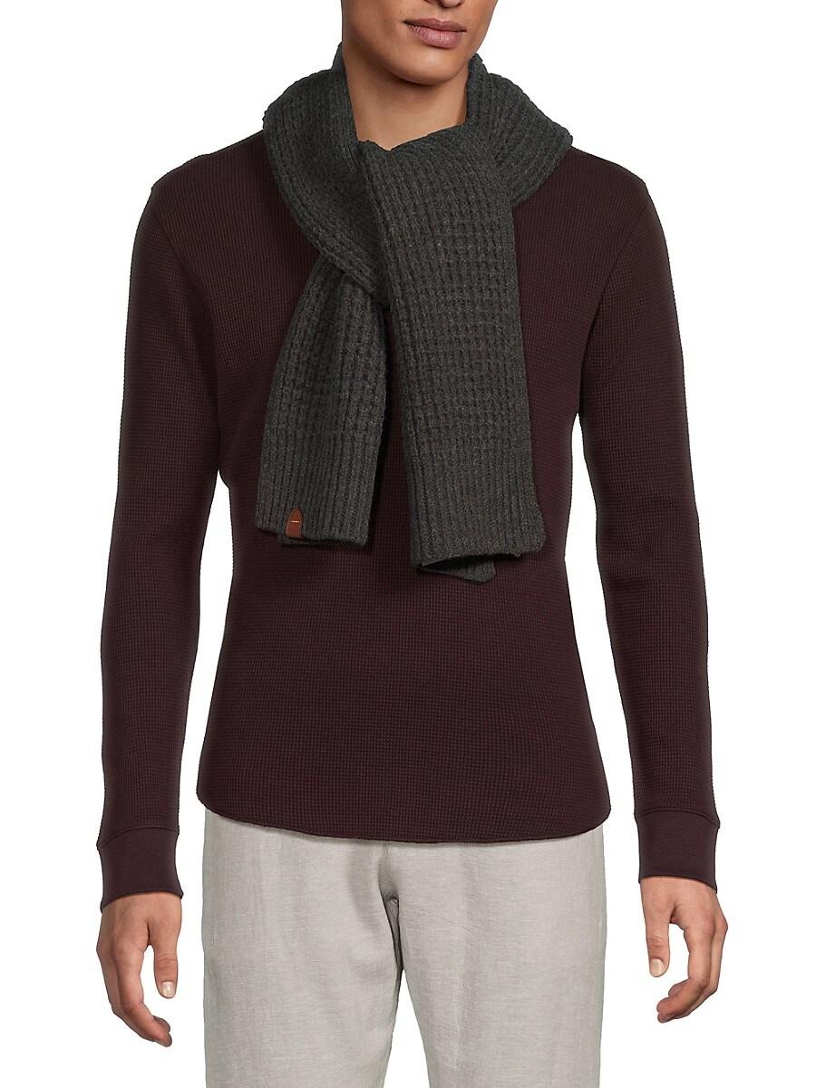 COACH Waffle Knit Scarf in Black for Men | Lyst