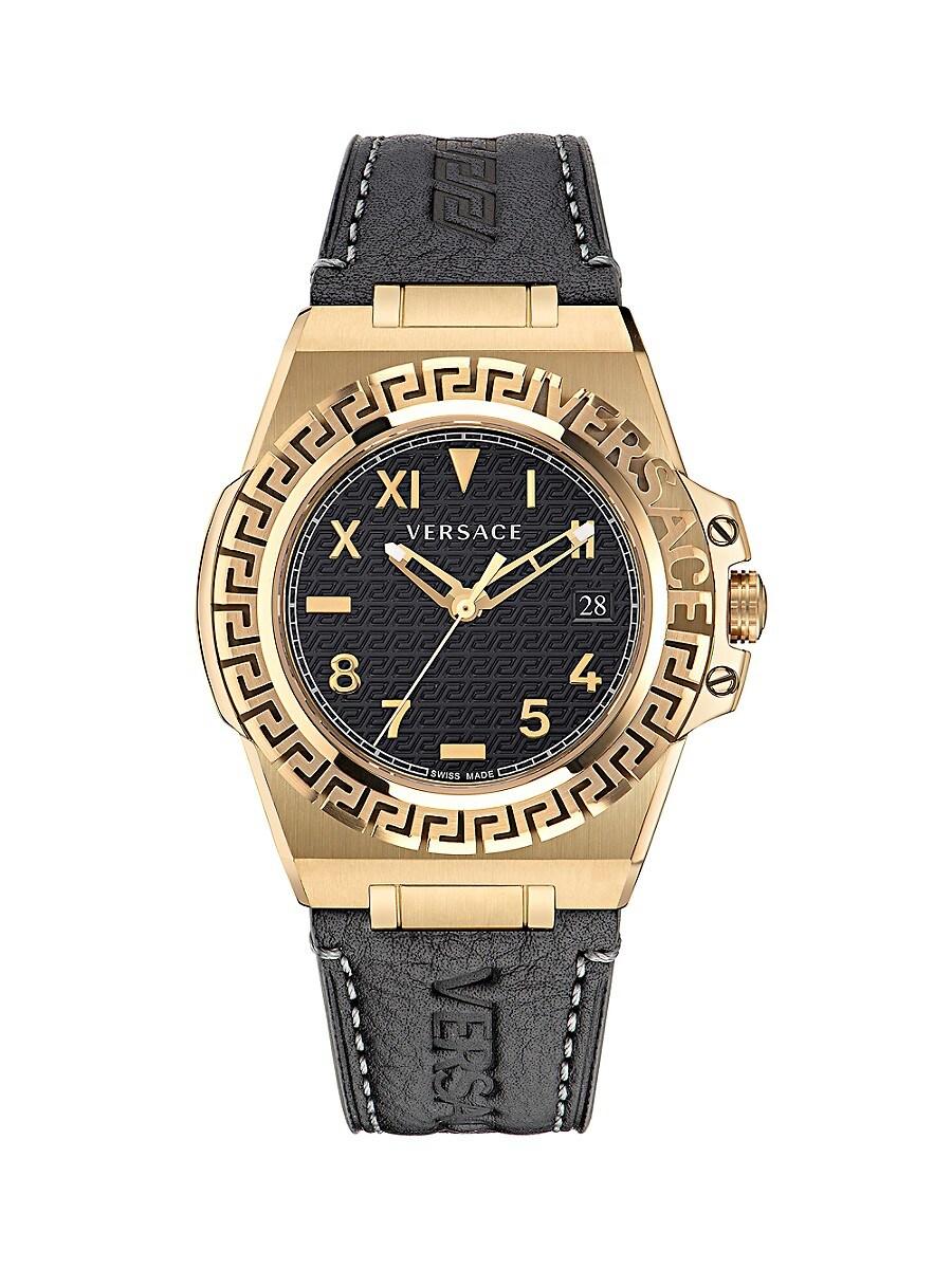 Versace Greca Reaction 44mm Ip Yellow Gold Stainless Steel Case ...