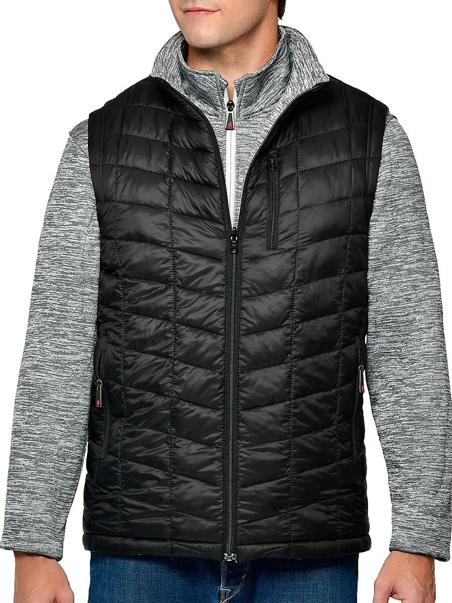 Thermostyles Reversible Quilted Puffer Vest in Black for Men | Lyst