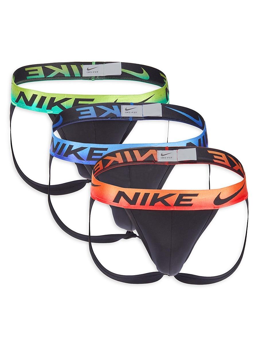 Nike 3-piece Logo Jock Strap Briefs in White for Men | Lyst UK