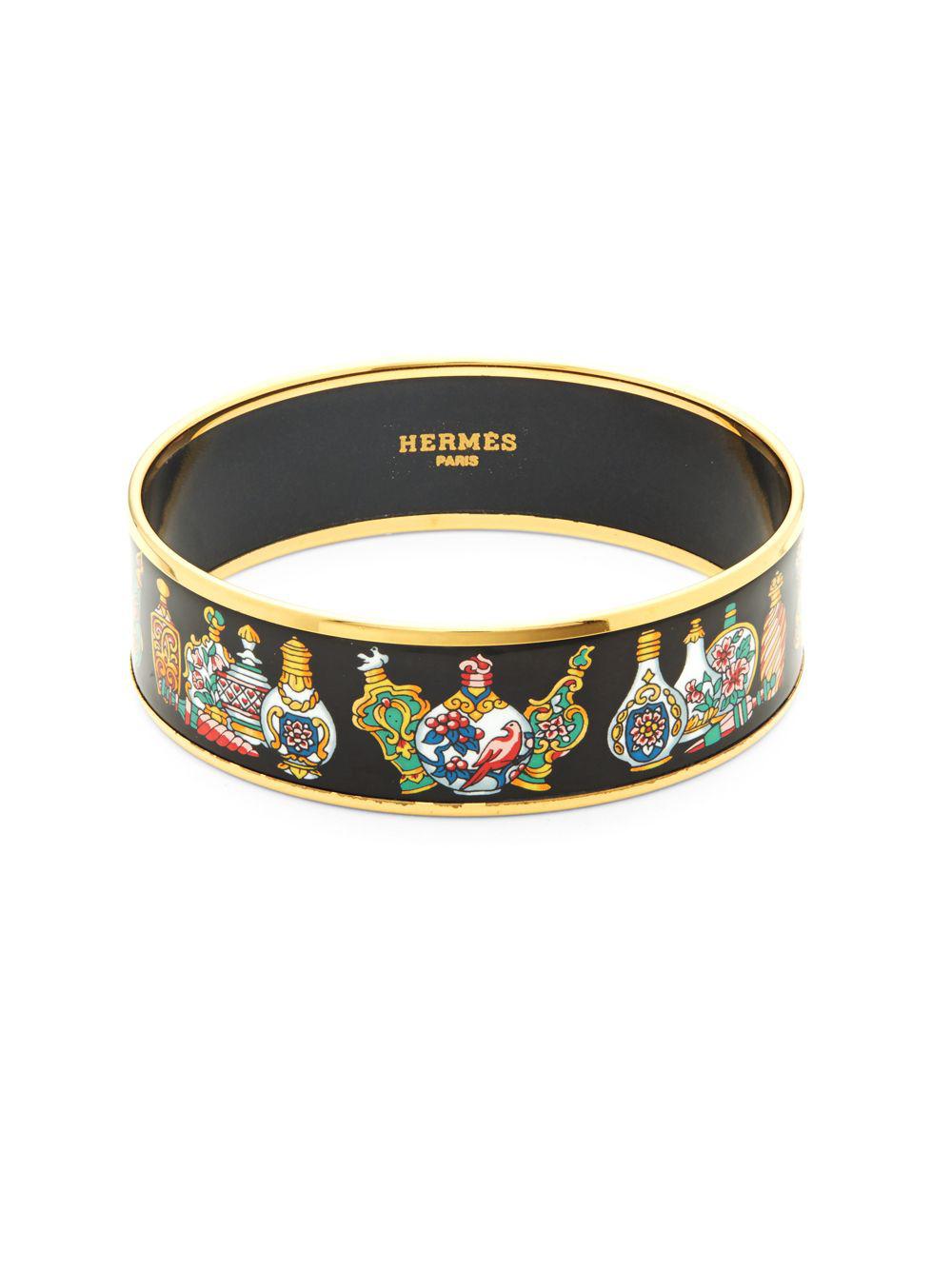 Hermes Enamel Bracelet Black