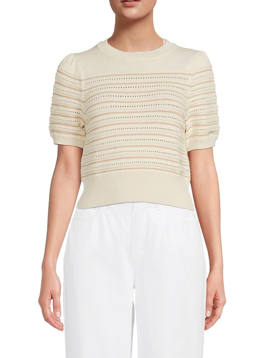 Toccin 'Hope Knit Top in White | Lyst