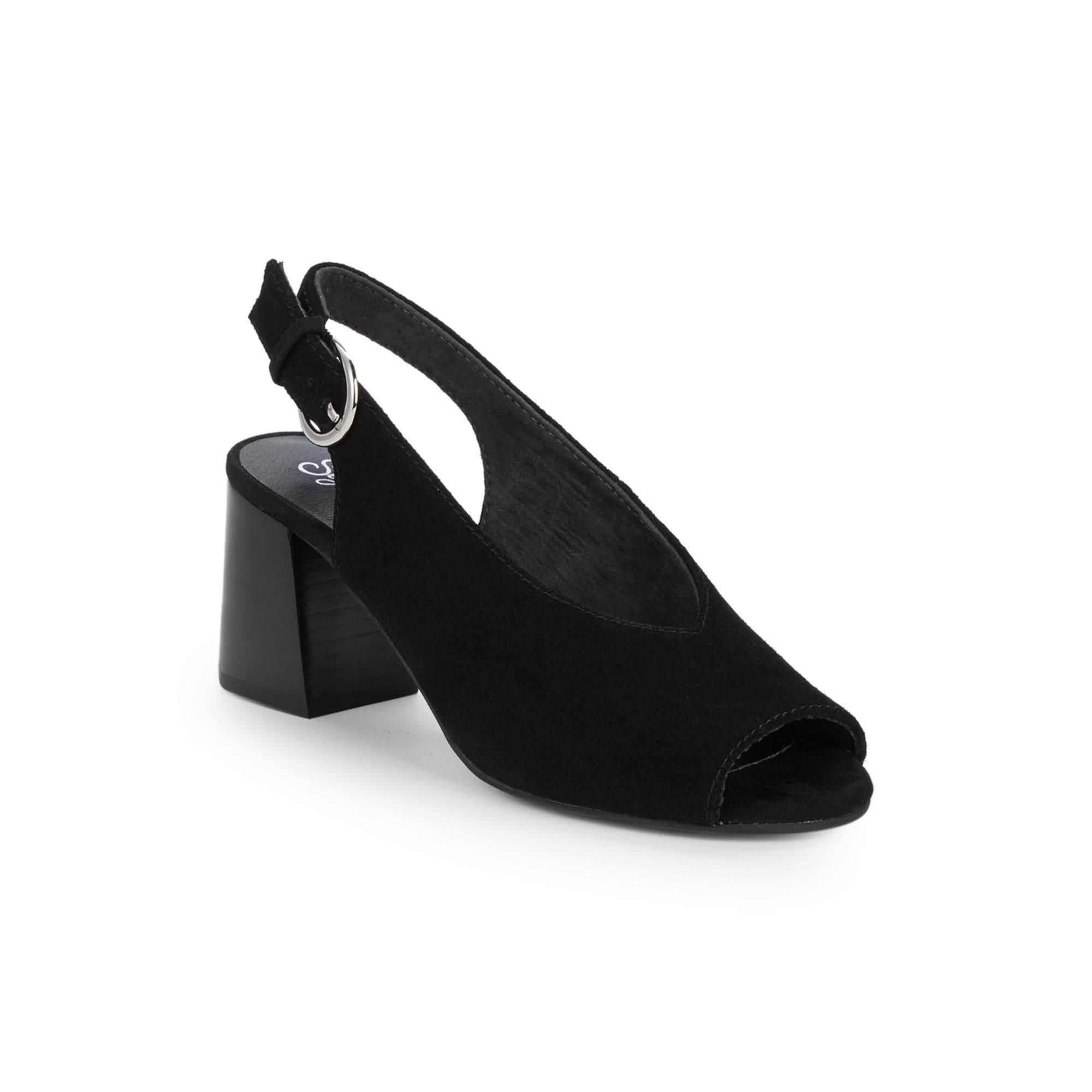 Seychelles Scriptive Suede Block Heel Sandals in Black - Lyst
