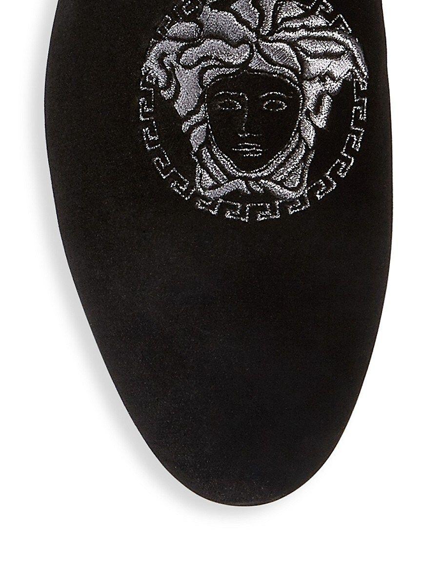 Versace Medusa Velvet Slippers