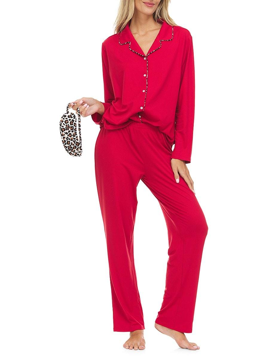 Flora Nikrooz Jennifer 3 Piece Pajama Set In Red Lyst Canada