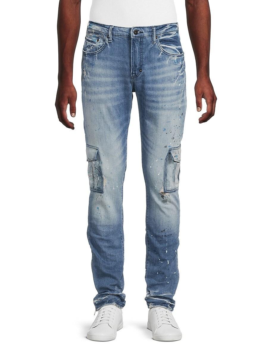 PRPS Zero Dawn Kick Flare Paint Splash Jeans in Blue for Men | Lyst