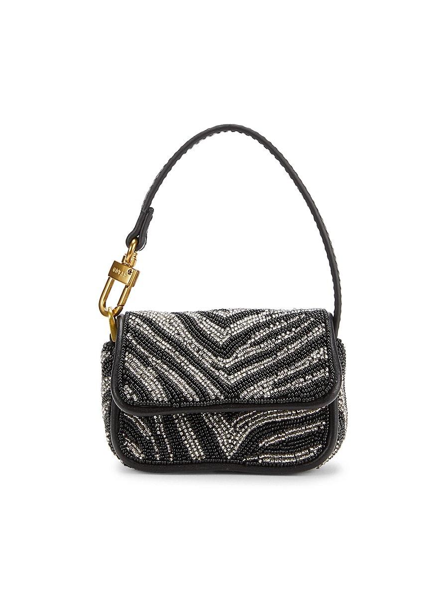 STAUD Beaded Mini Shoulder Bag in Black | Lyst