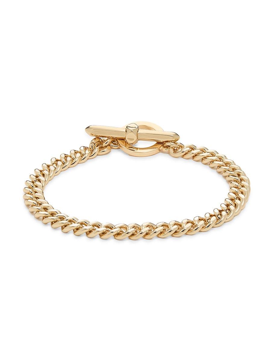 AllSaints Goldtone Curb Chain Bracelet in Metallic | Lyst