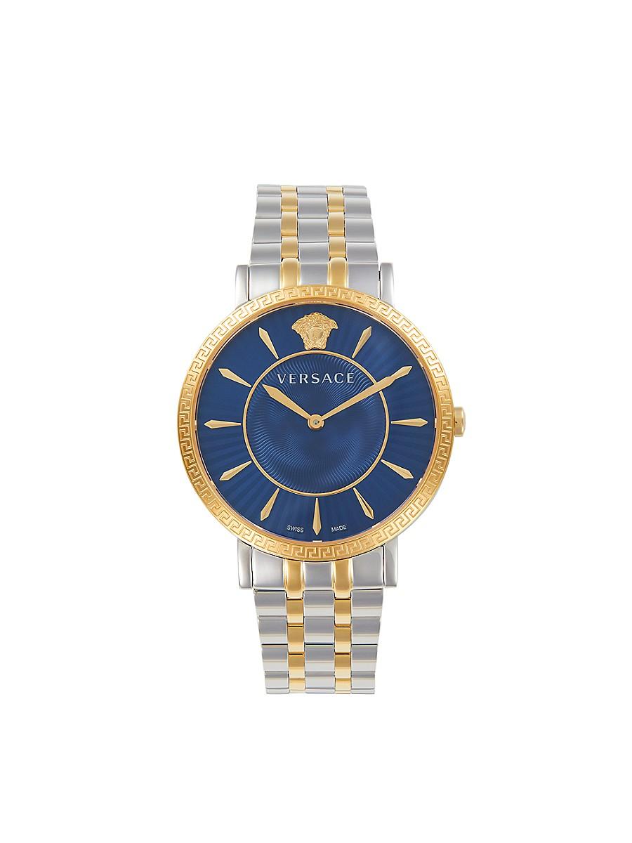 Versace V Eternal 38Mm Ip Goldtone Stainless Steel Bracelet Watch in ...