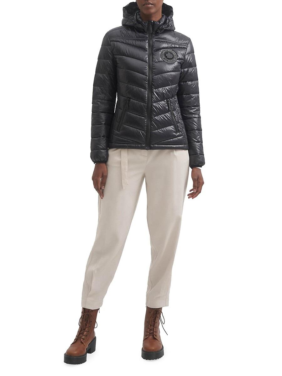 Toboggan Canada Leah Hooded Puffer Jacket in Black | Lyst