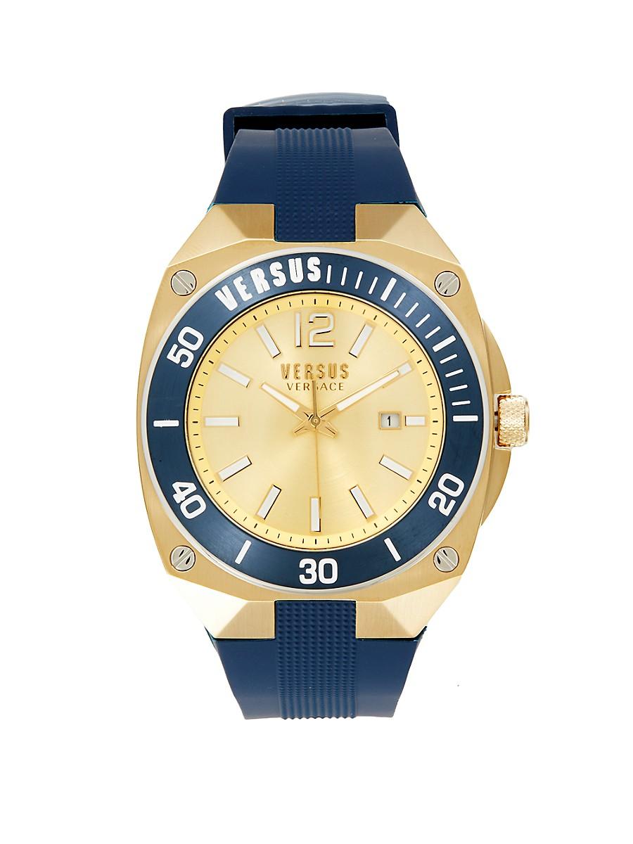 Versus 48Mm Reaction Stainless Steel & Silicone Strap Watch in Blue for ...