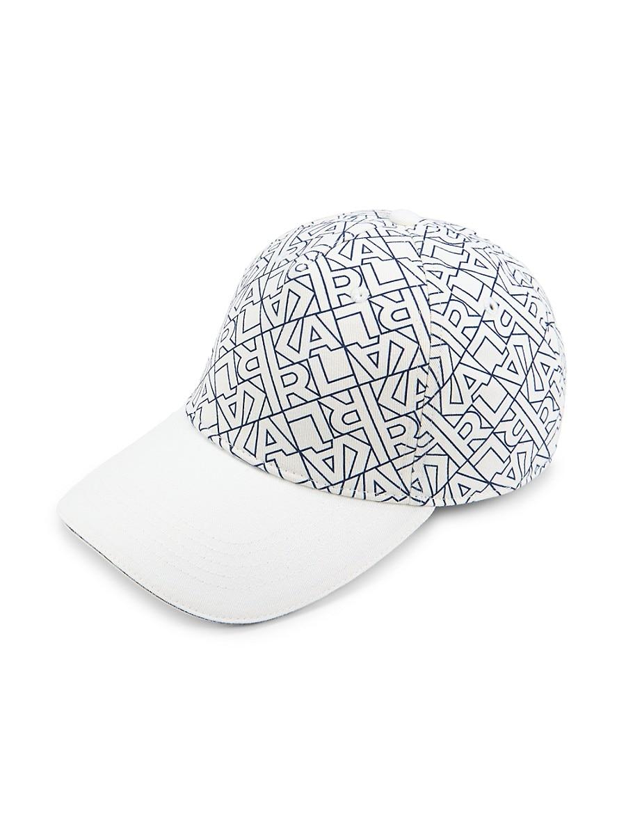 Karl Lagerfeld Logo Baseball Cap in White for Men | Lyst UK