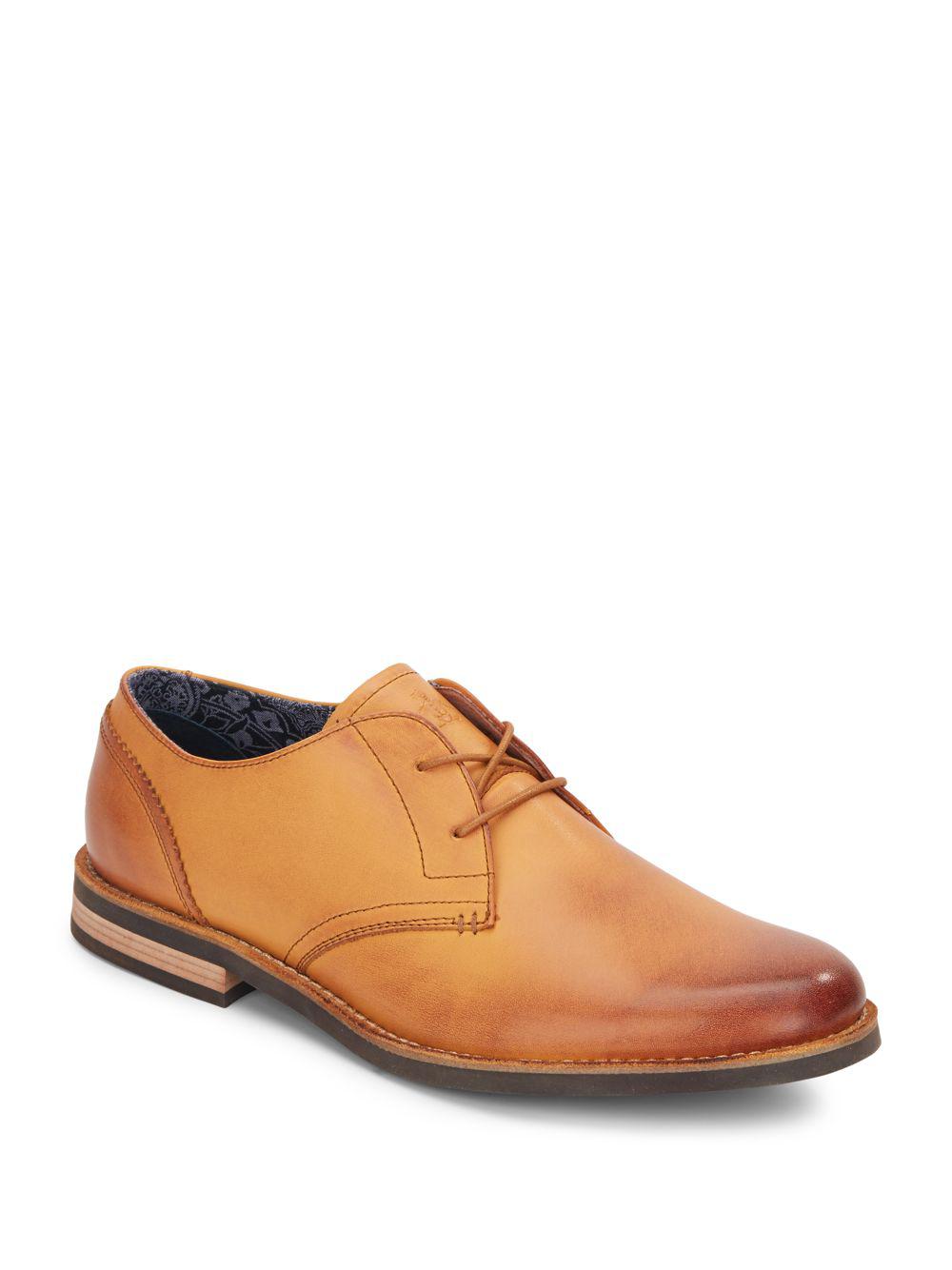 Original penguin Waylon Leather Oxfords in Brown for Men | Lyst