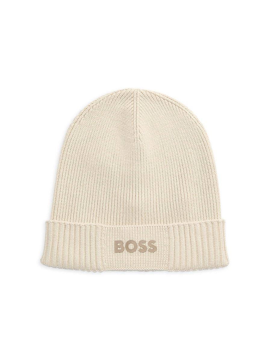 BOSS Asic Logo Beanie in Natural for Men | Lyst