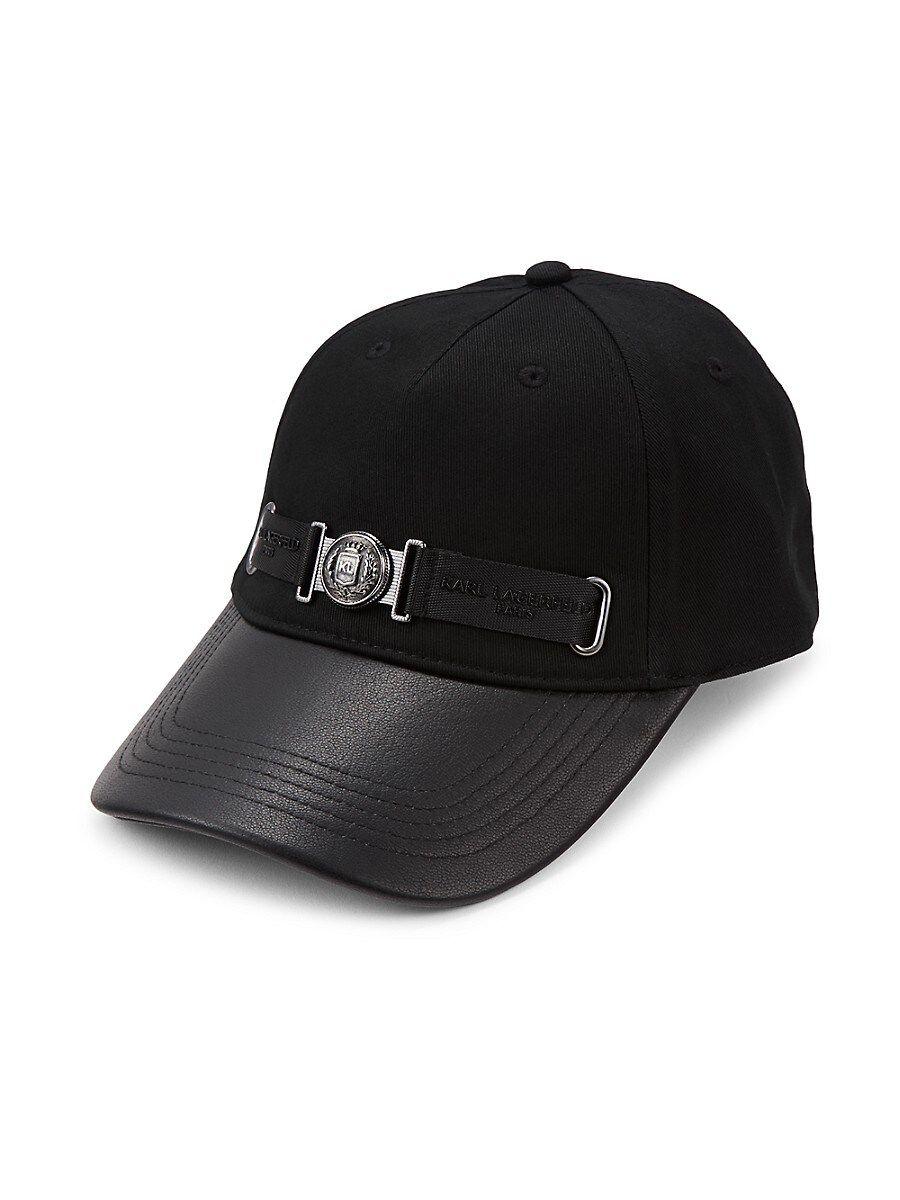 Karl Lagerfeld Crest Baseball Cap in Black for Men | Lyst