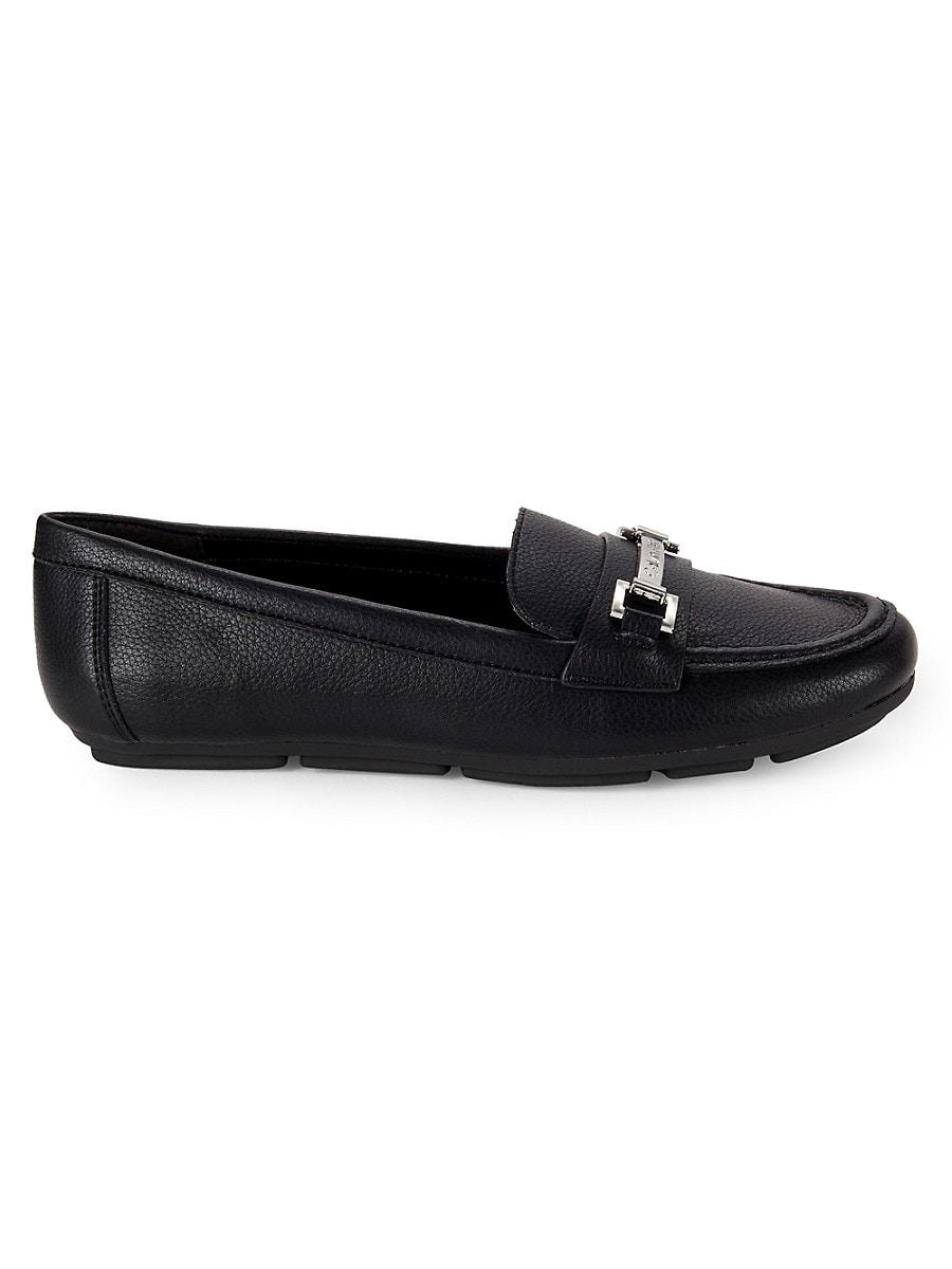 Calvin Klein Lolina Logo Bit Loafers in Black | Lyst