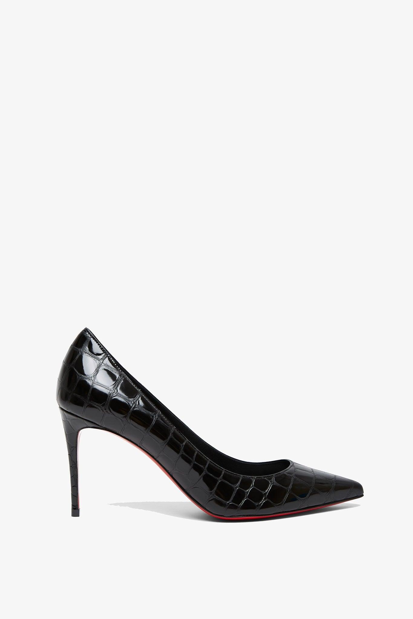 Christian Louboutin Kate 85 Black Calf Ali Pumps | Lyst