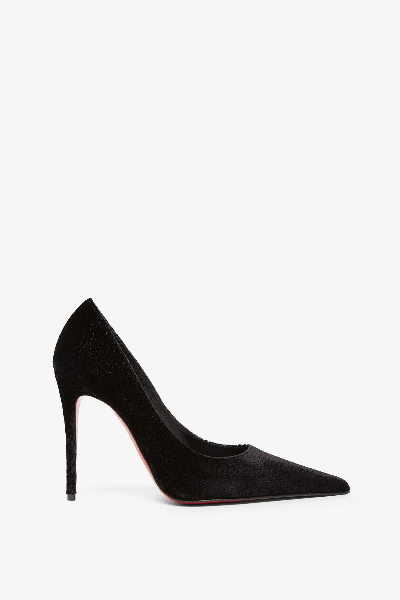 Christian Louboutin Kate Max 100 Black Velvet Pumps | Lyst