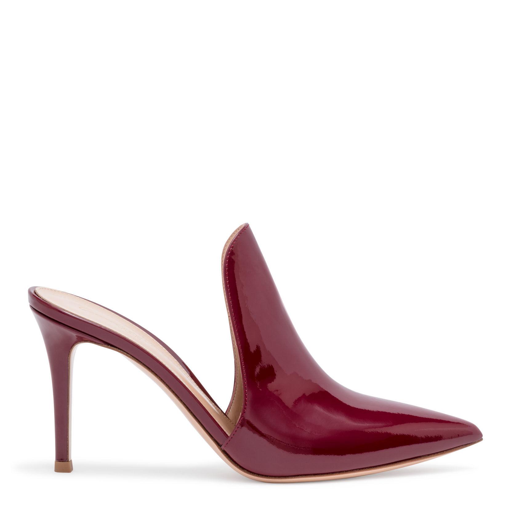 Gianvito Rossi Aramis Patent Leather Mules in Red - Lyst