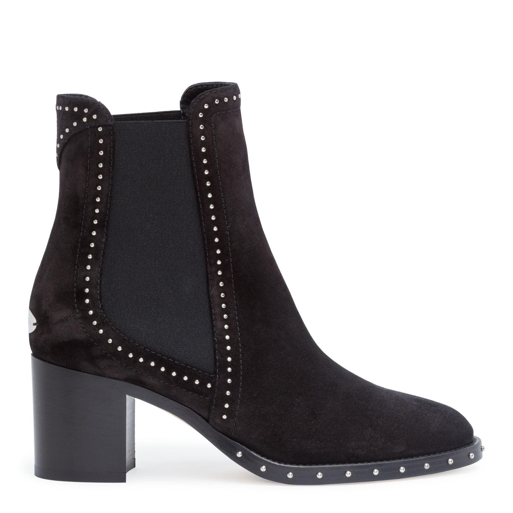 Jimmy Choo Merril 65 Black Suede Stud Boots - Lyst