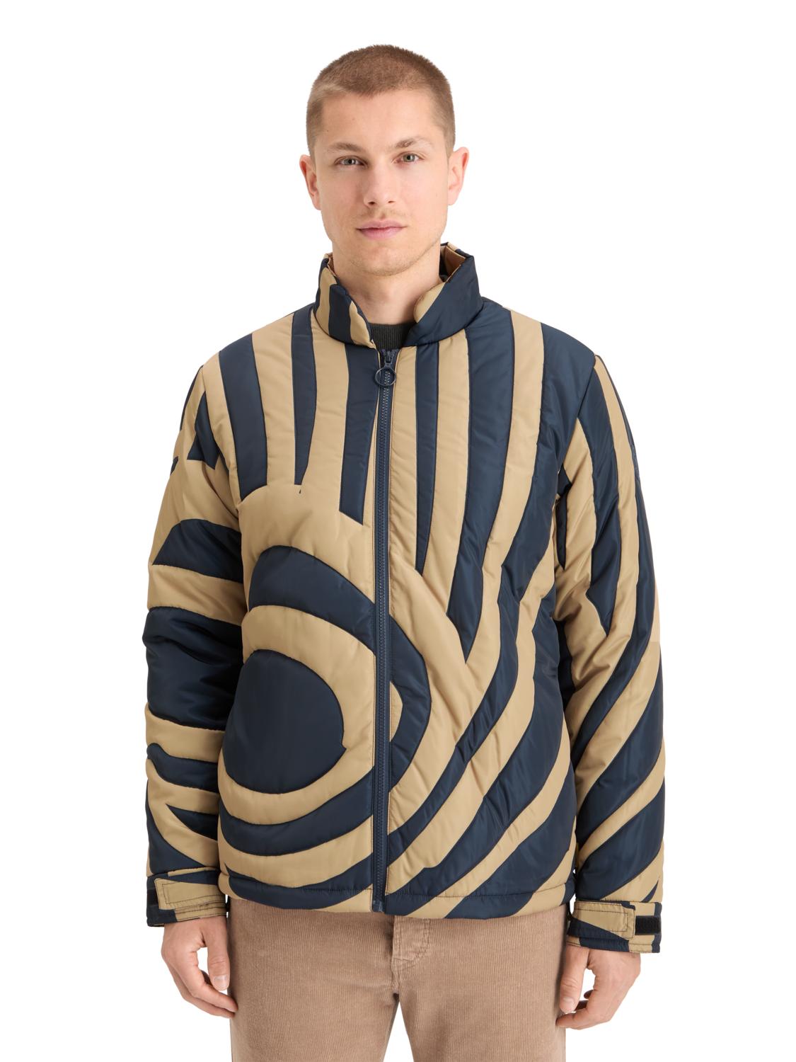 Scotch & Soda 'Swirl Puffer Jacket in Gray for Men | Lyst