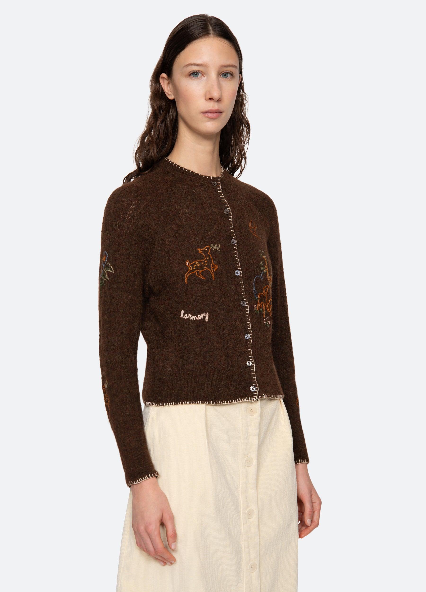Sea Martha Cardigan in Brown | Lyst Sea Martha Cardigan in Brown | Lyst