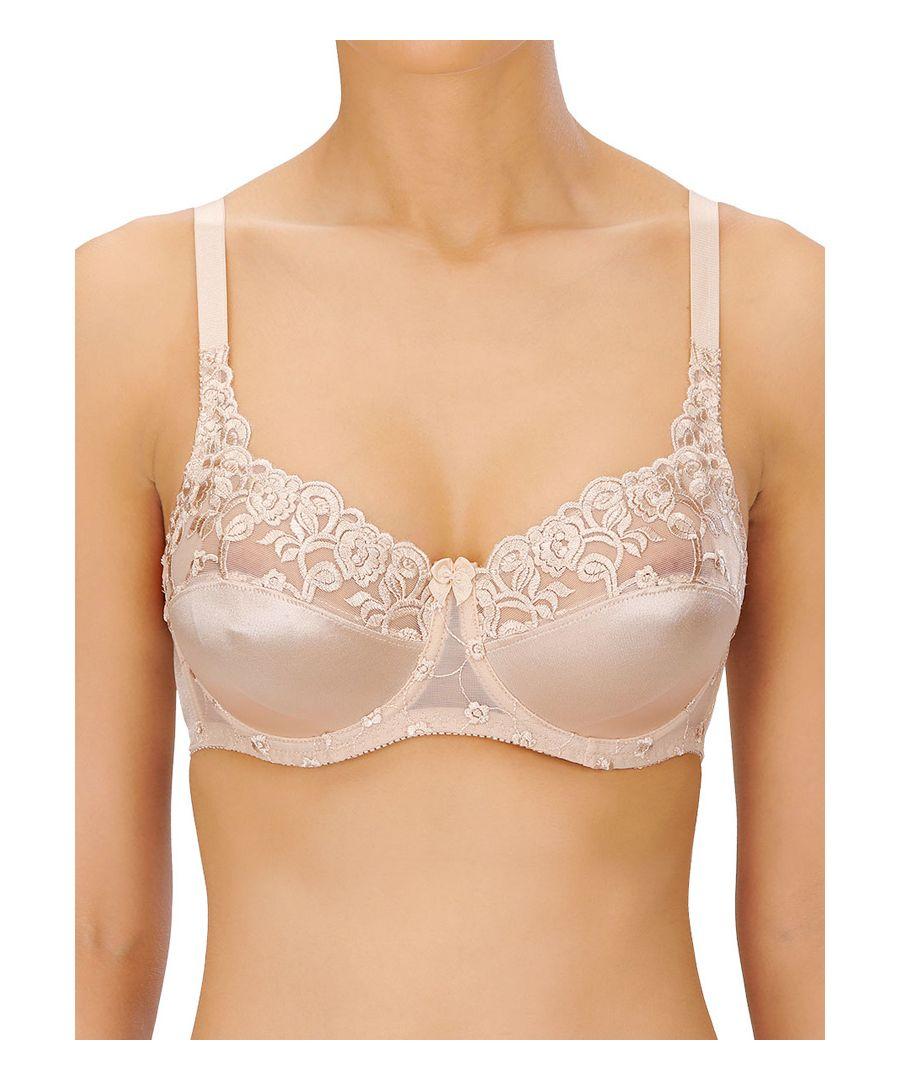 Naturana Full Cup Satin Bra in White | Lyst UK