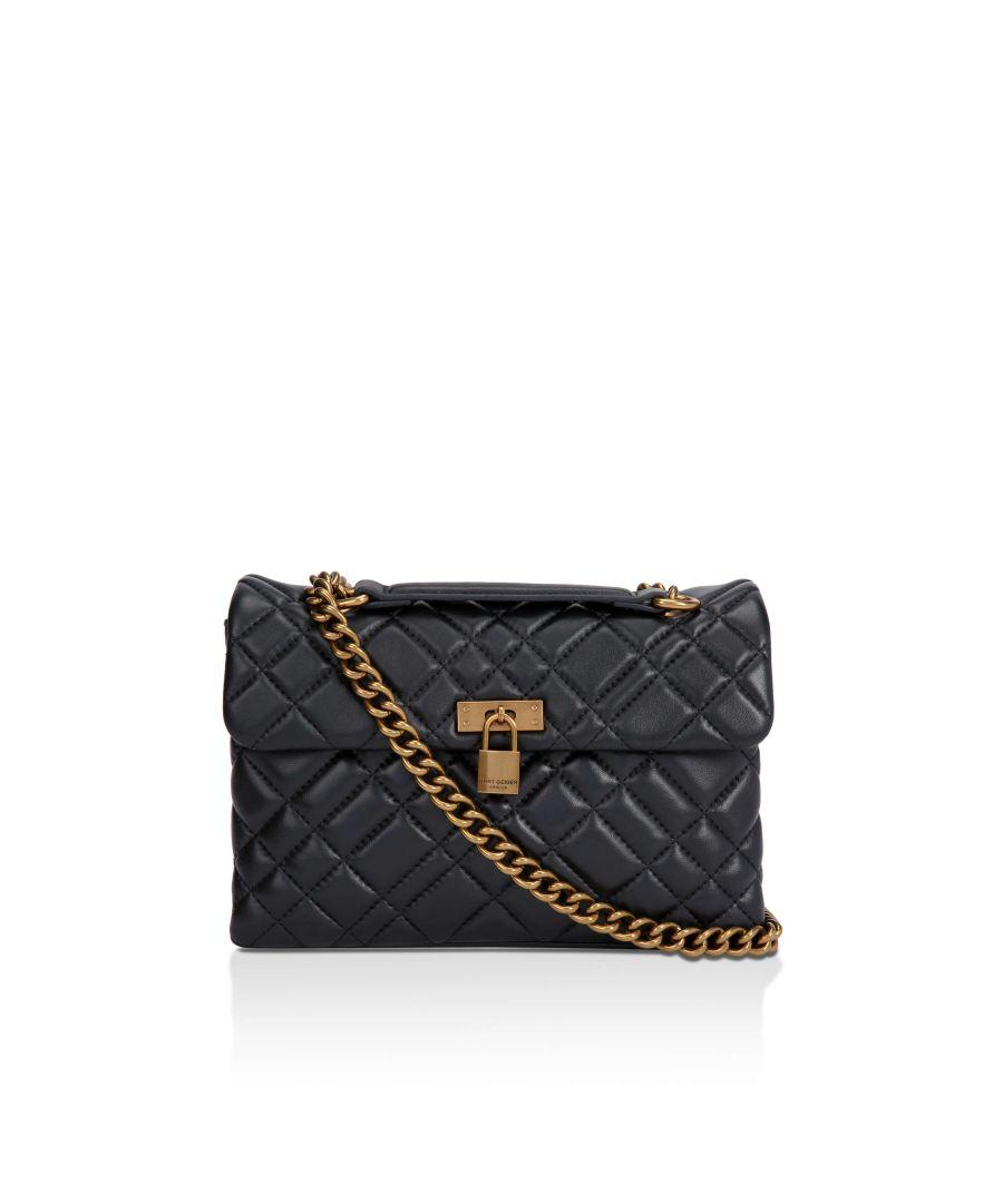 Kurt Geiger Leather Kgl Brixton Lock Bag Leather in Black | Lyst UK
