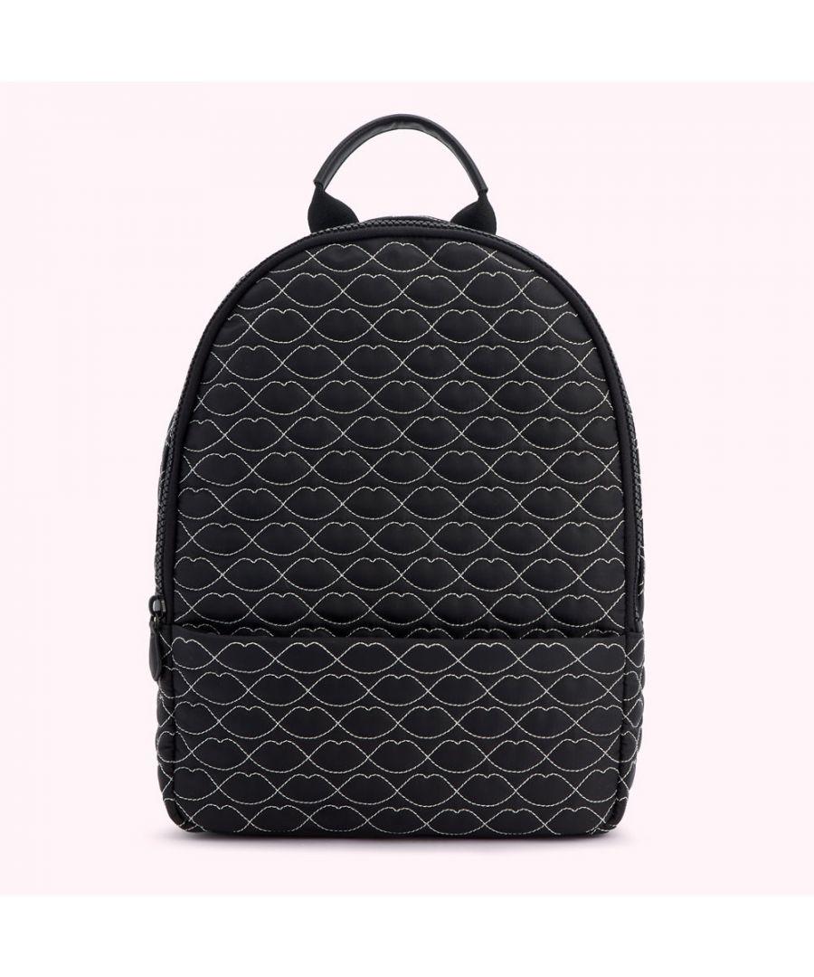 Lulu Guinness Quilted Lips Tony Backpack in Black | Lyst UK