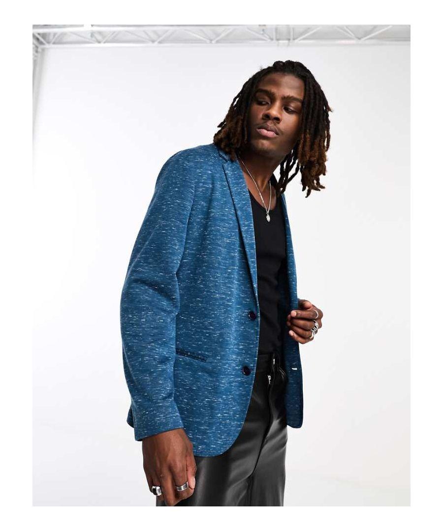 ASOS Slim Unlined Blazer in Blue for Men | Lyst UK