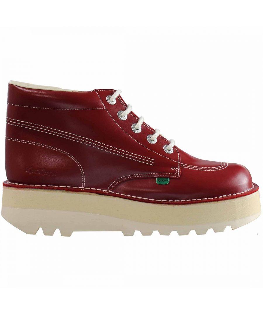 Kickers Hi Stack Platform Red Boots Patent Leather for Men | Lyst UK