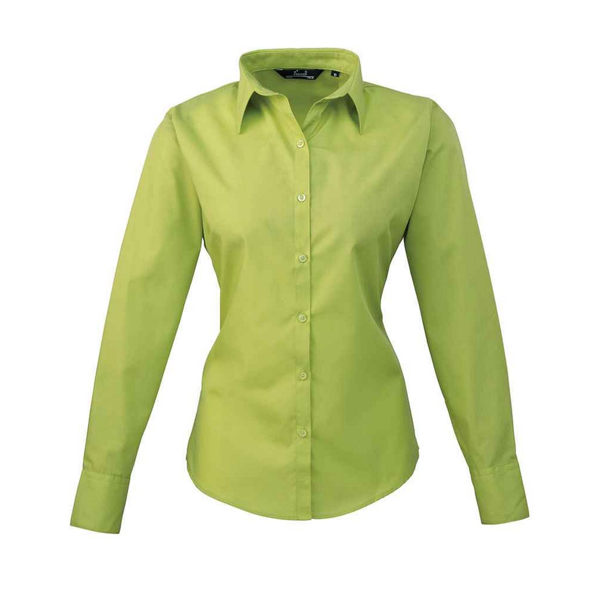 PREMIER Ladies Long Sleeved Shirt Lime in Green Lyst UK