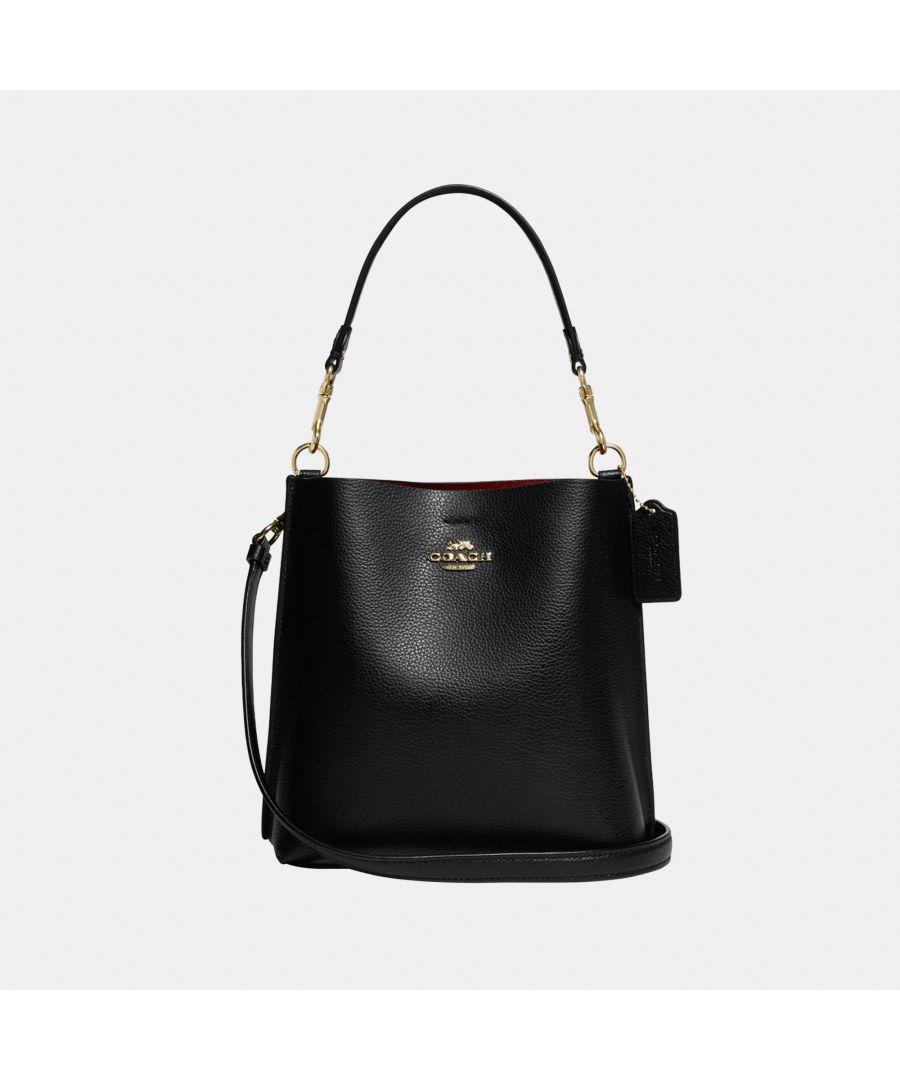 COACH Double Face Leather Mollie Bucket 22 Bag in Black | Lyst UK