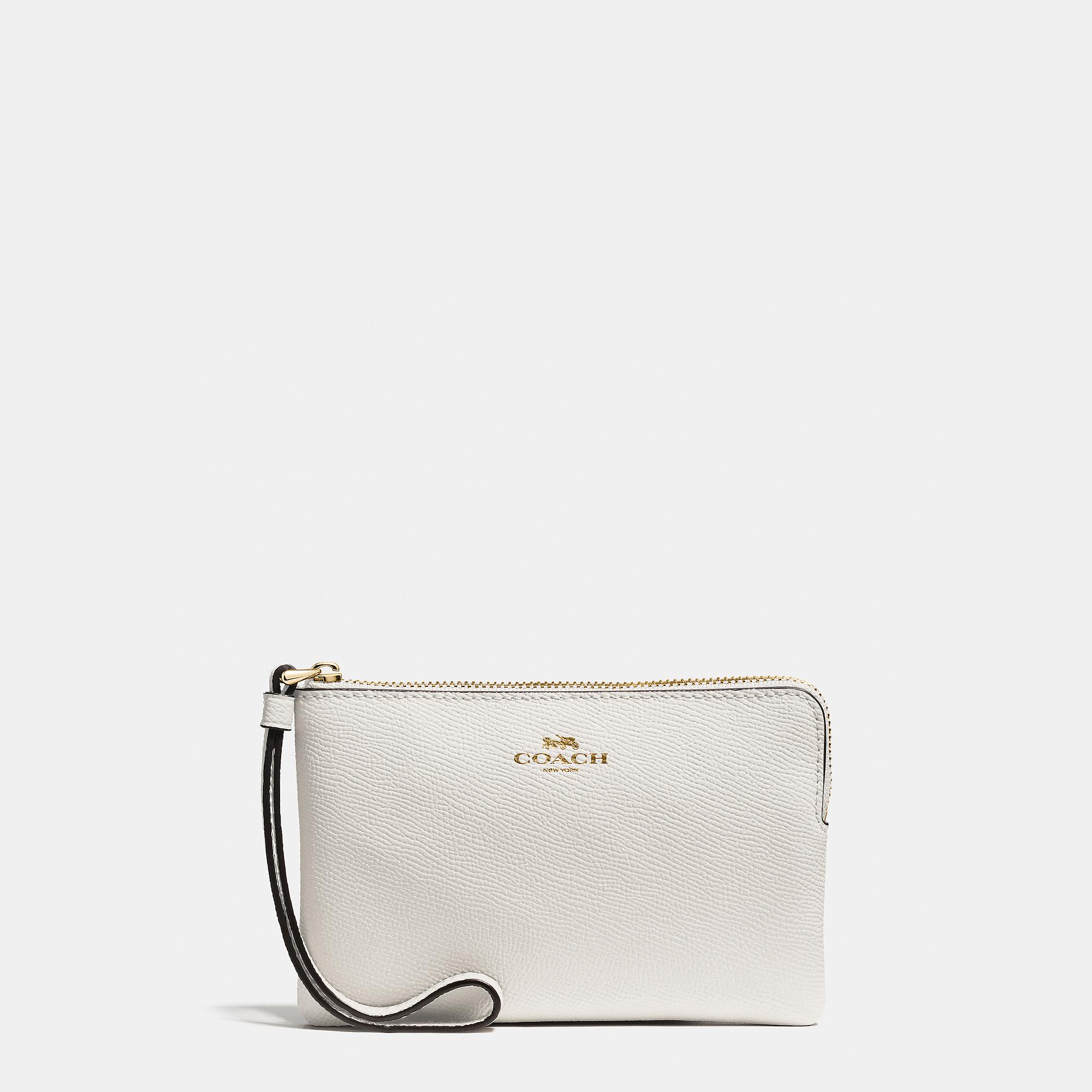 Crossgrain Leather Corner Zip Bag