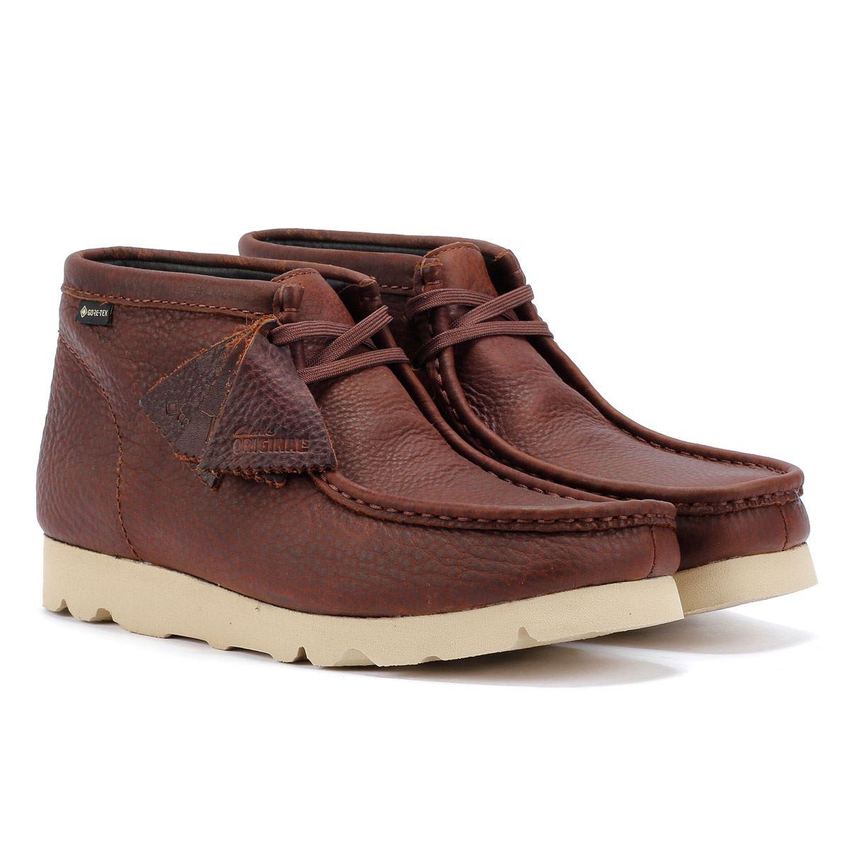 Clarks Iconic Wallabee Leather Boots in Brown for Men | Lyst UK