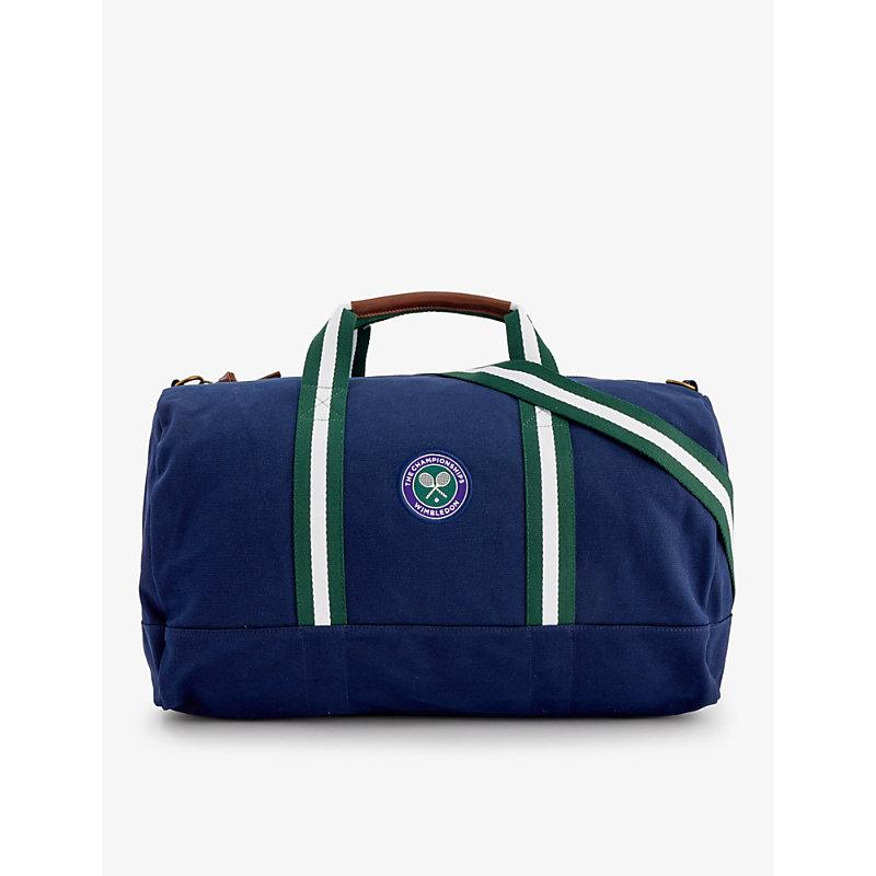 Polo Ralph Lauren X Wimbledon Tennis-badge Cotton-canvas Duffle Bag in Blue for Men | Lyst