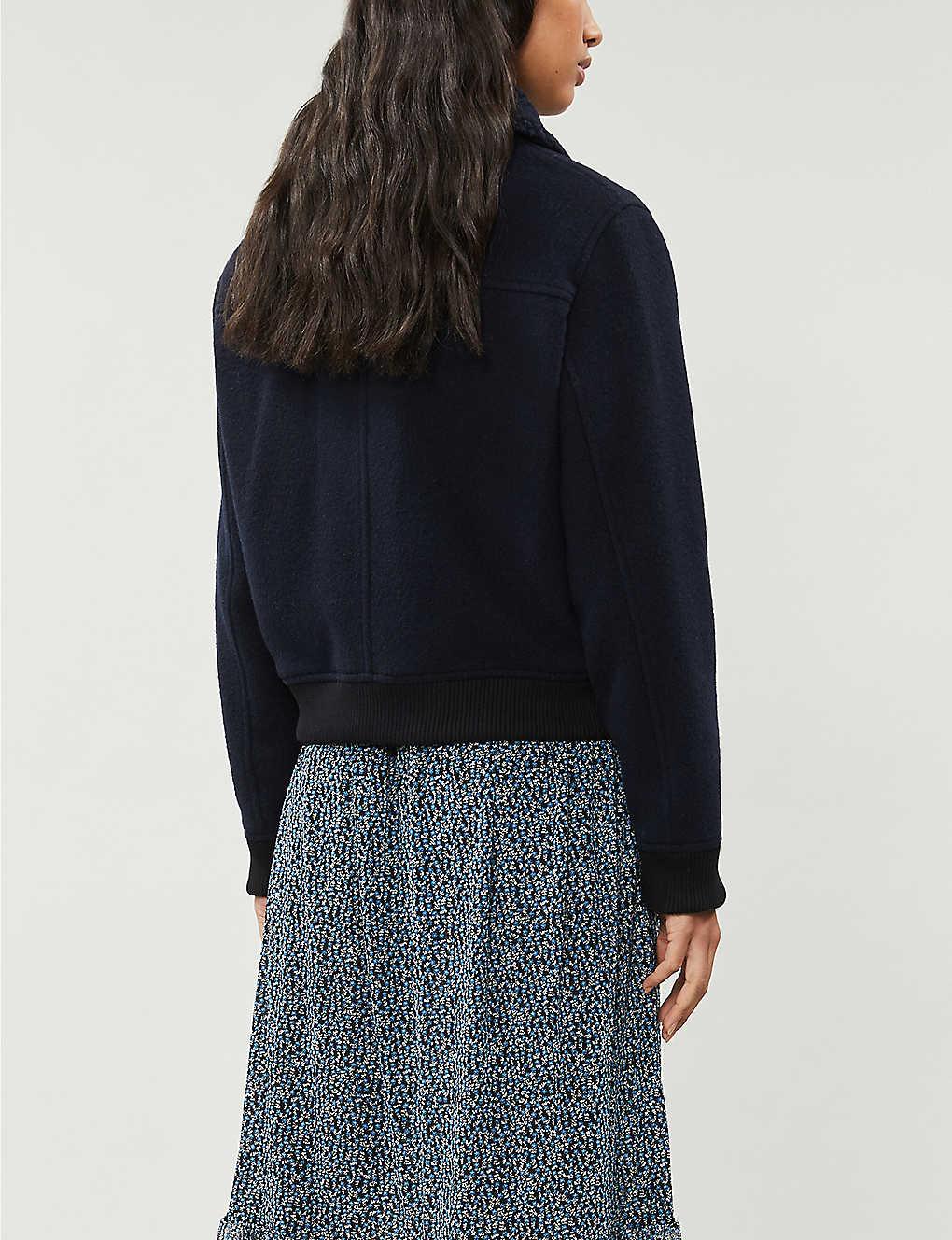 Samsøe & Samsøe Francine Wool-blend Jacket in Night Sky (Blue) - Lyst