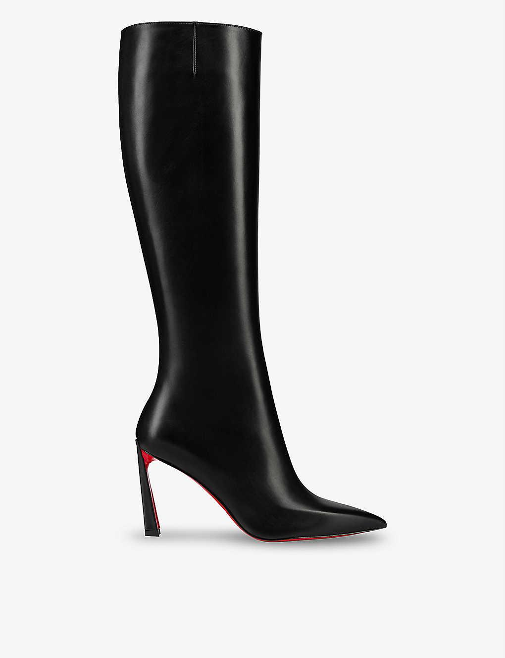 Christian Louboutin Condora Botta 85 Leather Knee-high Boots in Black ...