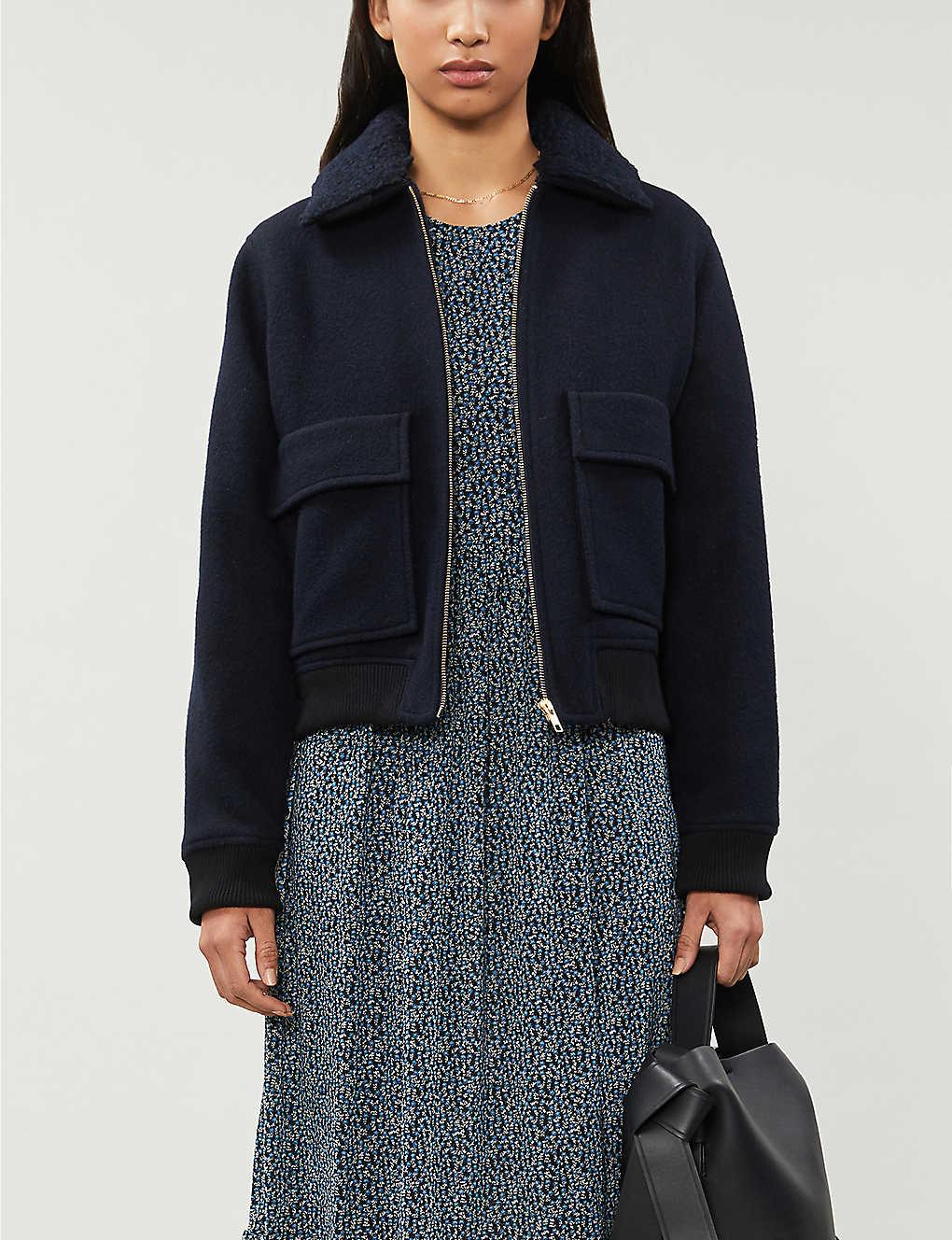 Samsøe & Samsøe Francine Wool-blend Jacket in Night Sky (Blue) - Lyst