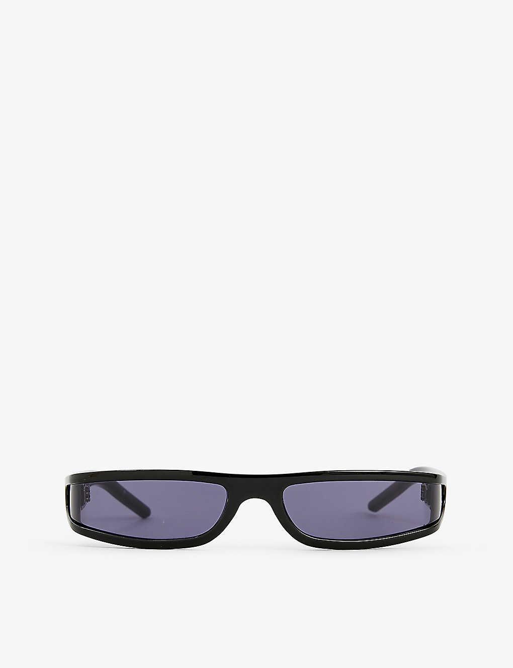 Rick Owens Fog Rectangular Frame Acetate Sunglasses In Blue For Men Lyst