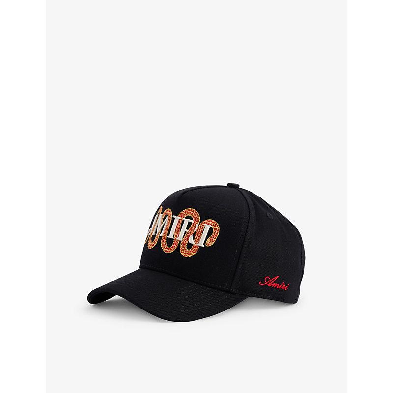 Amiri Snake Embroidered Cotton Baseball Cap in Black for Men | Lyst UK