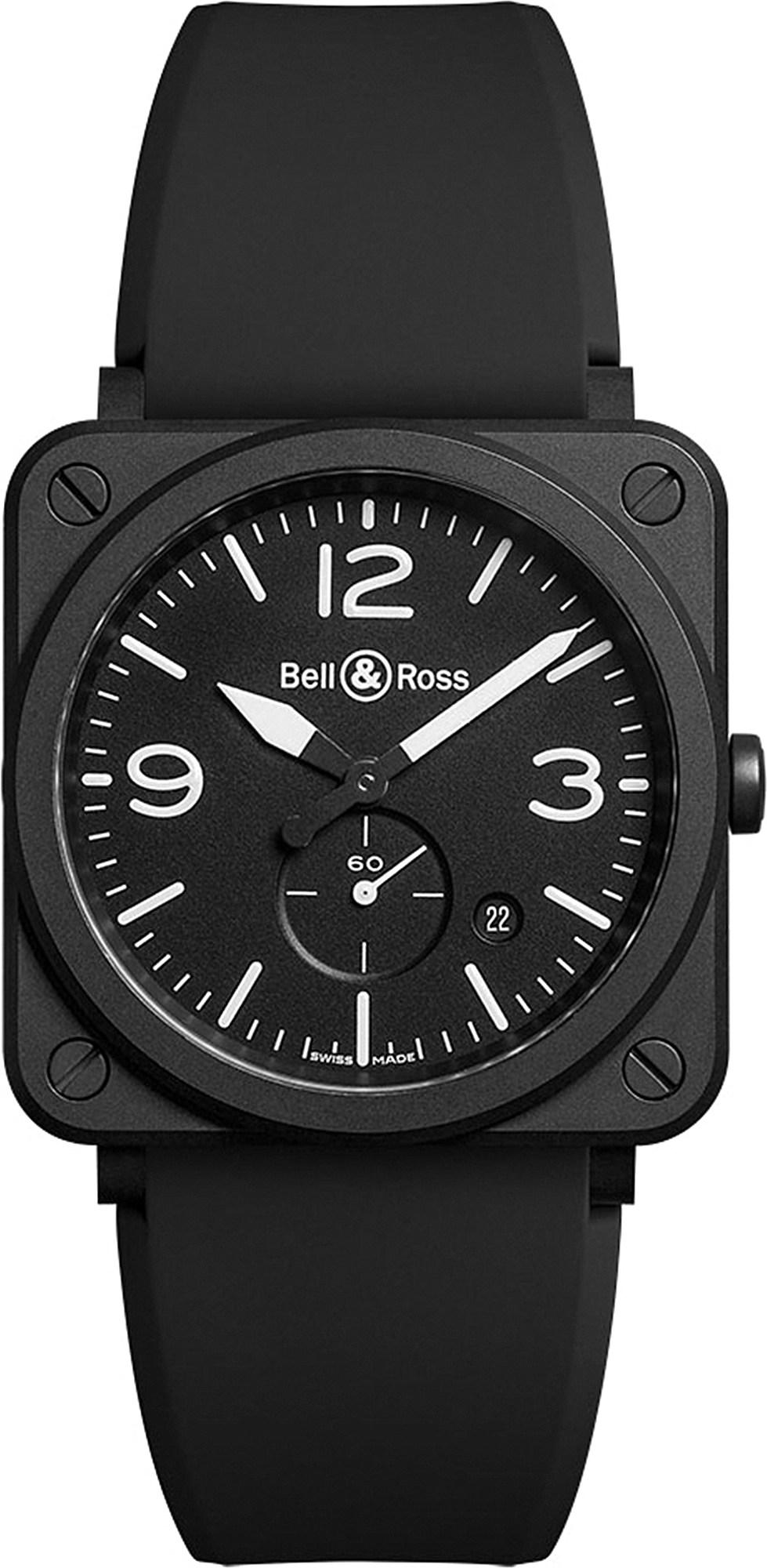 Lyst - Bell & Ross Brsblcem Aviation Ceramic And Rubber Watch in Blue ...