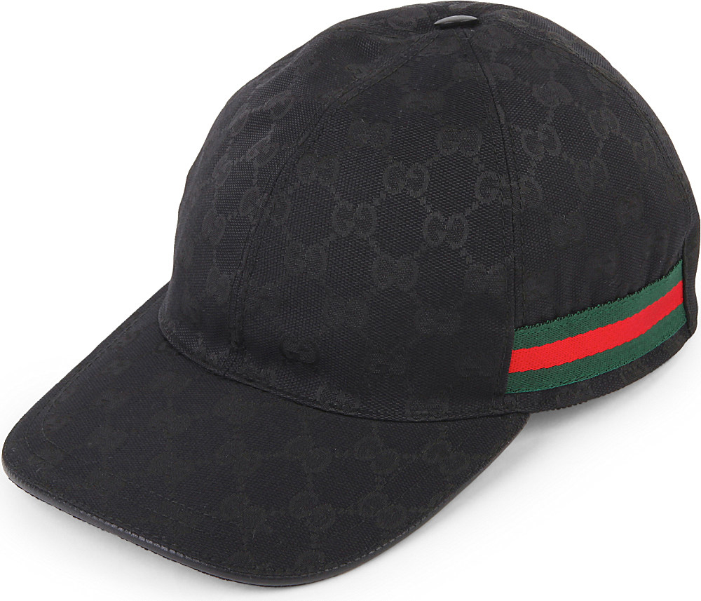 Gucci Leather Orignal Gc Baseball Cap in Black Black (Black) for Men - Lyst