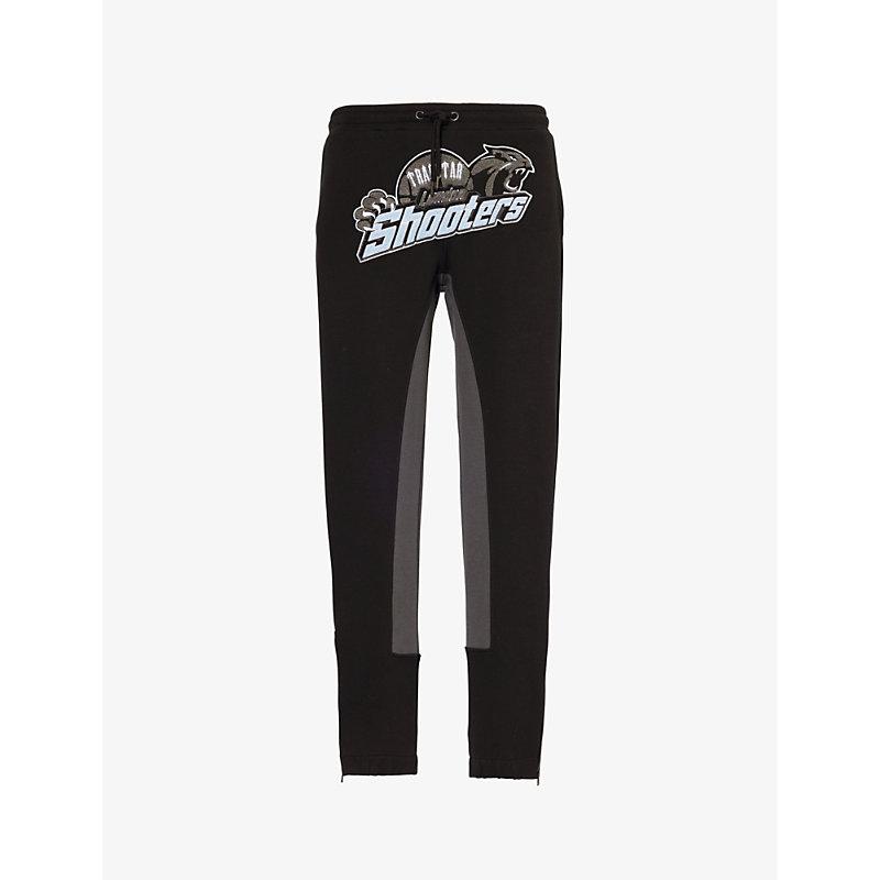 Trapstar Shooters Contrast-Panel Straight-Leg Cotton-Blend Jersey ...