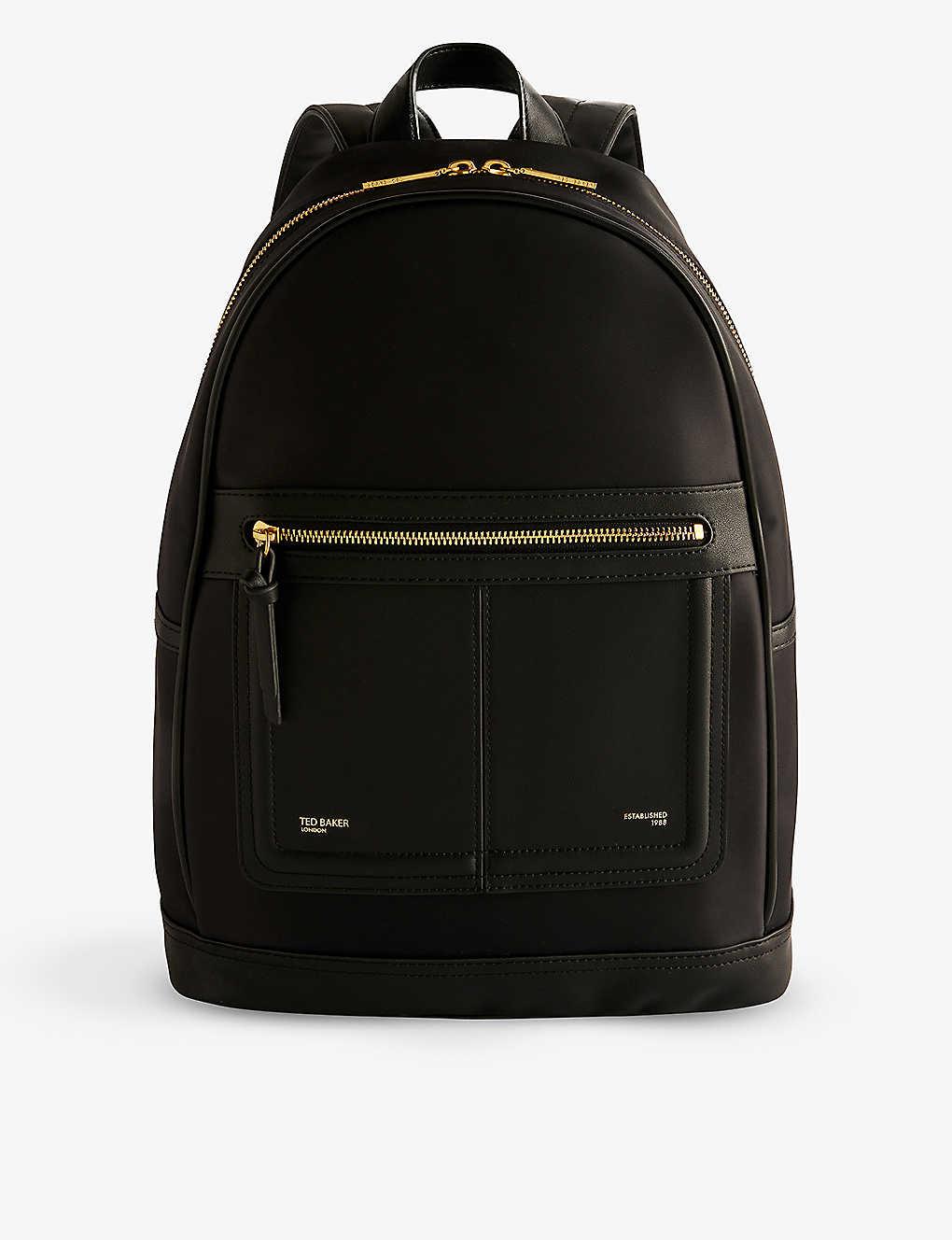Ted Baker Voella Logo-embossed Faux-leather Backpack in Black | Lyst UK