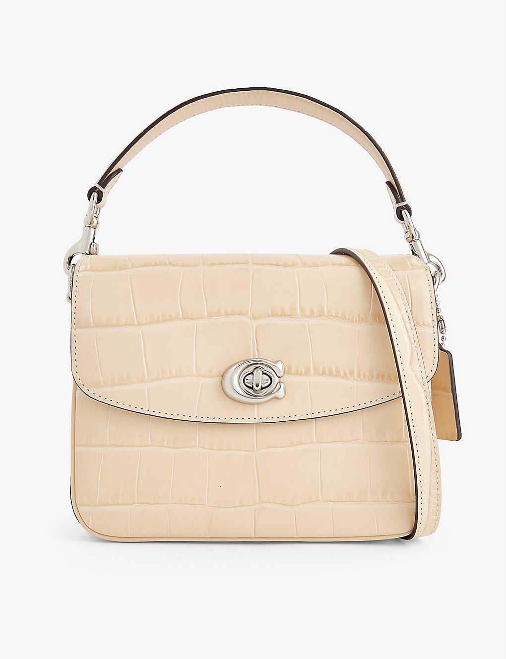 COACH Cassie 19 Crocodile-embossed Leather Crossbody Bag in Natural ...