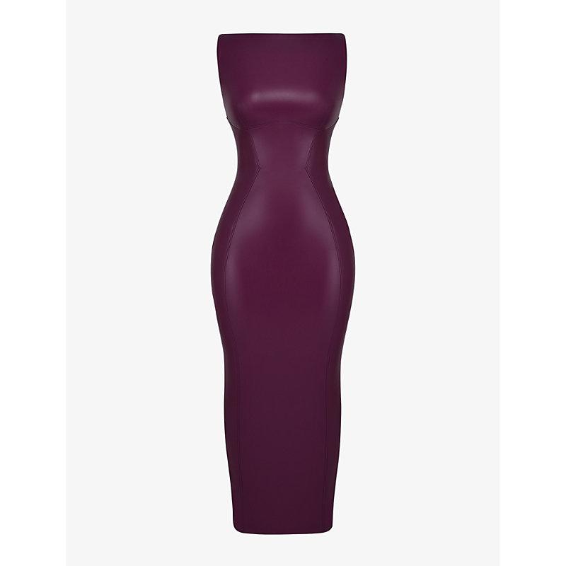 House Of Cb Sahara Sleeveless Form-Fitting Faux-Leather Maxi Dress in ...