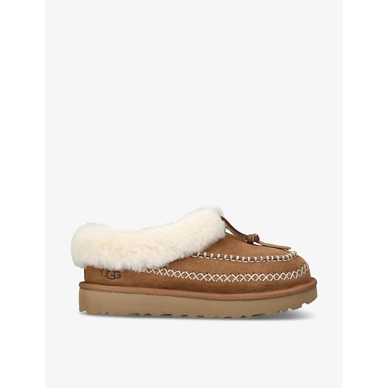 UGG Tasman Alpine Contrast-Stitch Suede Ankle Boots in Brown | Lyst