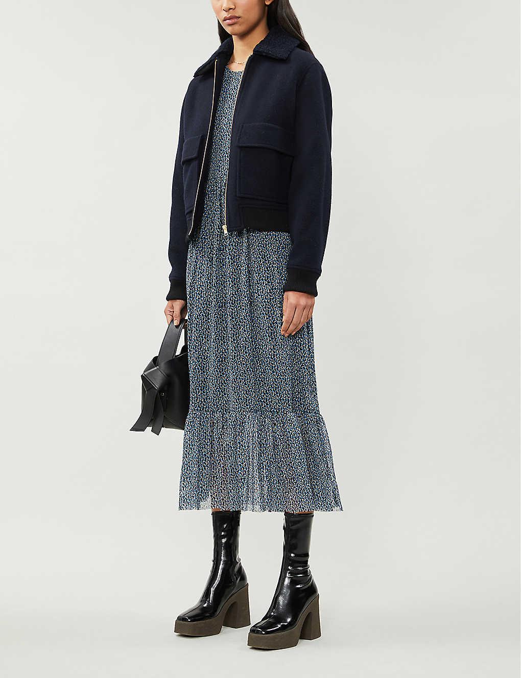 Samsøe & Samsøe Francine Wool-blend Jacket in Night Sky (Blue) - Lyst