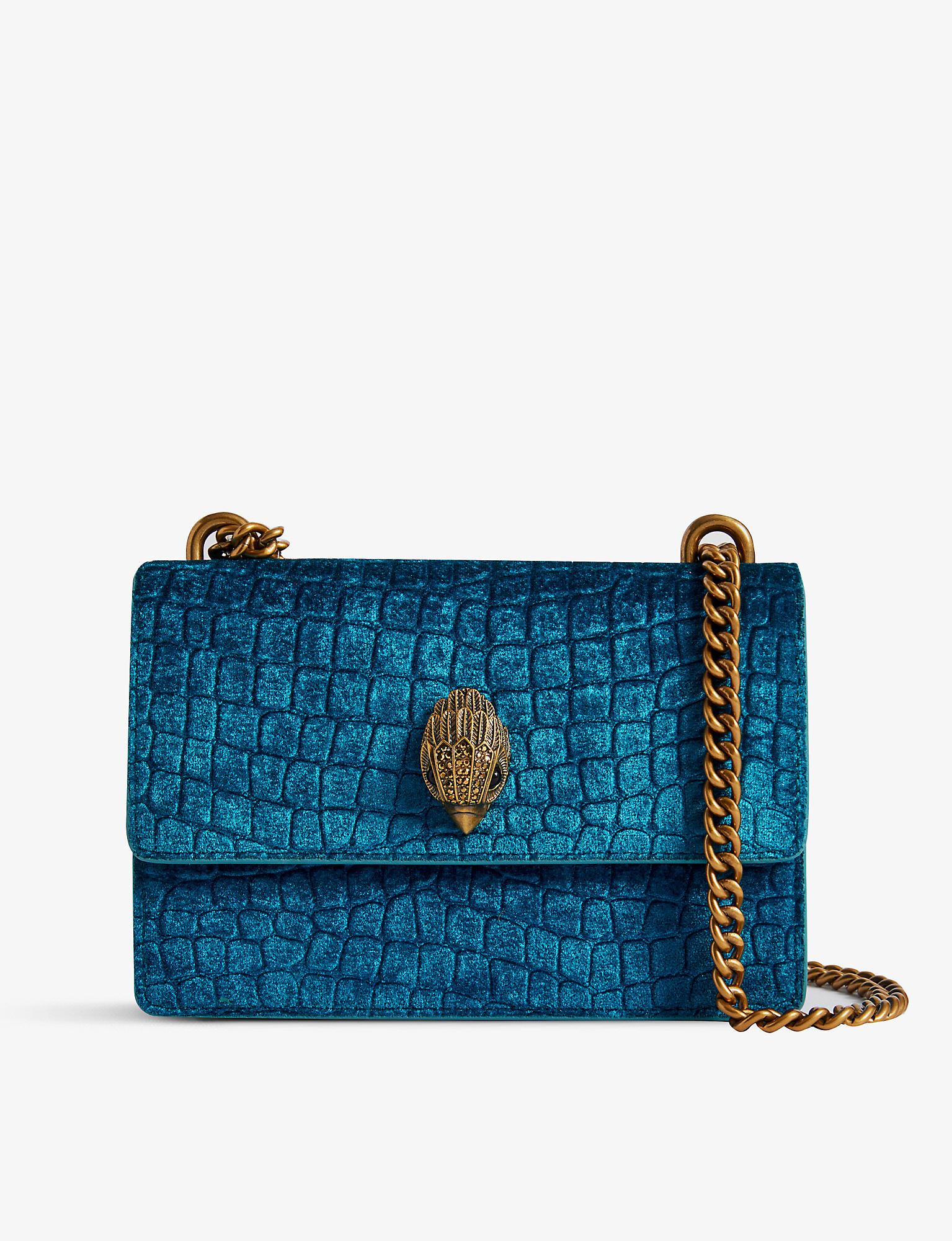 Kurt Geiger Shoreditch Small Woven Cross-body Bag in Blue | Lyst UK